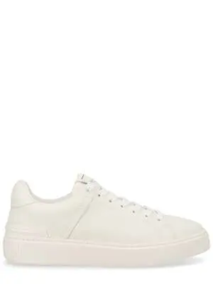 Balmain B-court Calfskin Sneakers - White