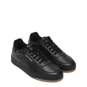 Saint Laurent Leather Sneakers Ss26 Collection - Black
