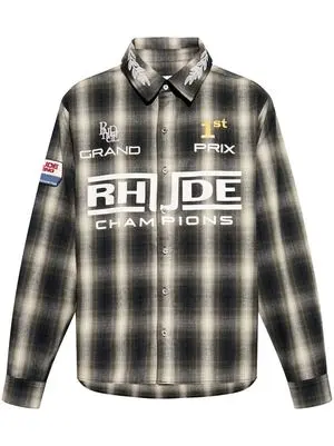 Rhude Racing Funnel Shirt - Blackgrey