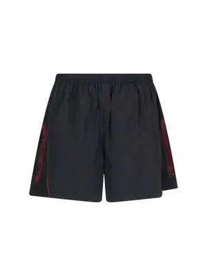 Balenciaga Swim Shorts With Contrast Trim - Black