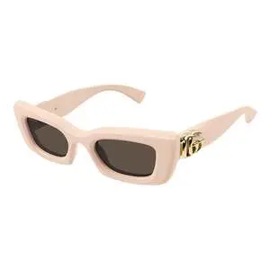 Gucci Rectangular Acetate Sunglasses With Logo Detail - Pink