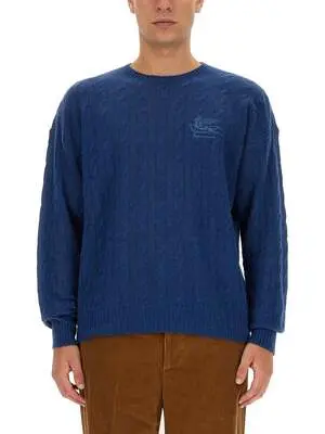 Etro Regular Fit Pegasus Patterned Cashmere Shirt