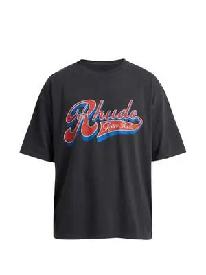 Rhude Short-sleeved Graphic Neck T-shirt For - Nero