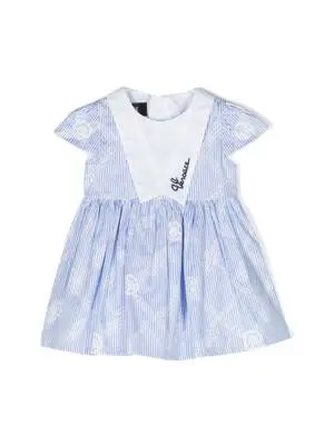 Versace Printed Cotton-poplin Dress Set - White