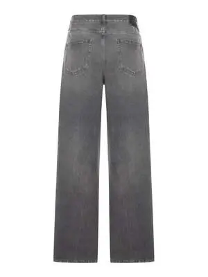 GOLDEN GOOSE Vintage Iron Wash Paint-rocker Jeans - Grey