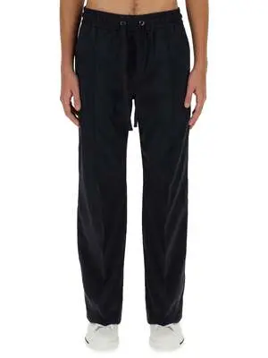 Dolce & Gabbana Navy Nylon Drawstring Trousers