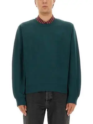Saint Laurent Cotton Crewneck Sweater - Green