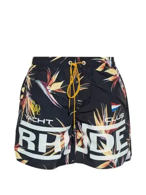 Rhude Regatta Club Hawaiian Swim Short - Multiwhite