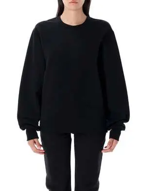 Saint Laurent Certified Cotton Sweatshirt With Cassandre Embroidery - Black