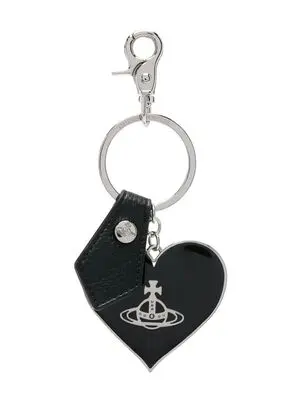 VIVIENNE WESTWOOD Mini Mirror Heart Key Holder - Black