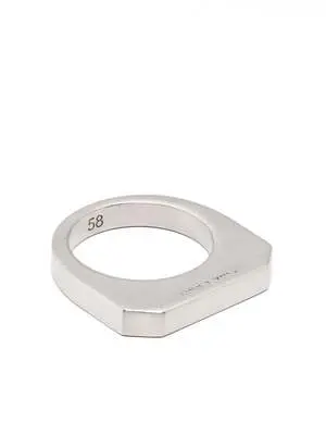 Rick Owens Beveled Brass Ring - Argento