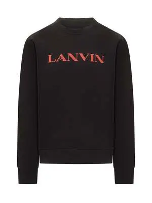 LANVIN Classic Logo Crewneck Sweatshirt - Black