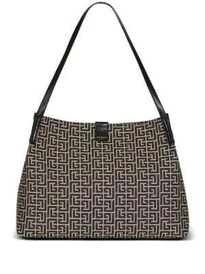 Balmain Adjustable Double Shoulder Strap Mini Bag - Black