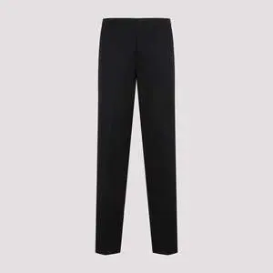 LANVIN Straight-leg Tailored Wool Trousers - Black