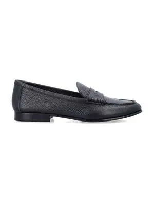 Polo Ralph Lauren Pebbled Leather Loafers - Black