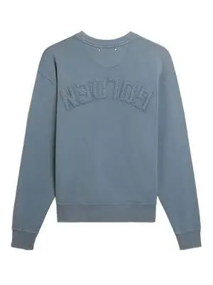 GOLDEN GOOSE Oversized Cotton Sweatshirt With Back Logo - Azzurro