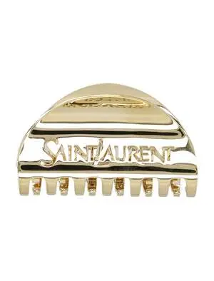 Saint Laurent Half-moon Mini Hair Clip - Dore