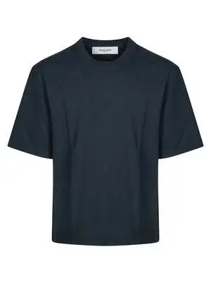 GOLDEN GOOSE Logo Patch Crew Neck T-shirt For - Nero