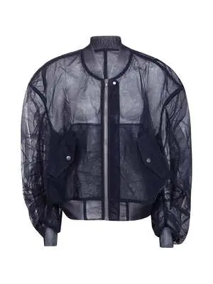 Rick Owens Tulle And Chiffon Bomber Jacket