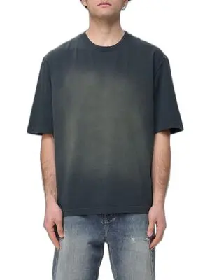GOLDEN GOOSE Washed Black Gauze T-shirt For