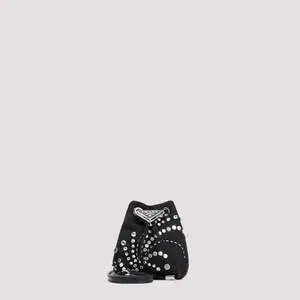 Prada Crystal-embellished Polyamide Pouch - Black