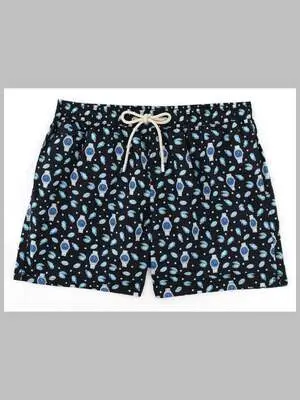 MC2 SAINT BARTH Printed Swim Trunks - Black