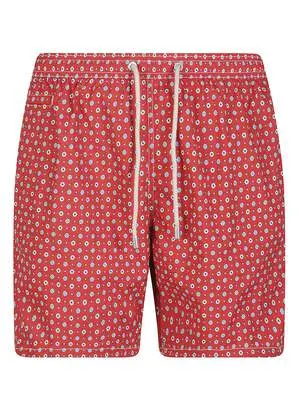 MC2 SAINT BARTH Printed Swim Trunks - Red
