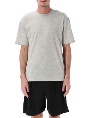 Saint Laurent Cassandre Oversize T-shirt In Piqu - Grey