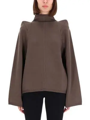 Rick Owens Wool Turtleneck Sweater - Grey