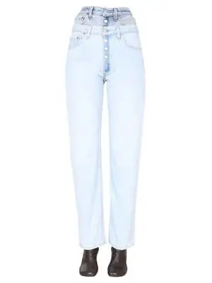 1/OFF PARIS Double Waisted Straight Leg Jeans