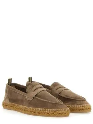 CastaÑer Suede Espadrille Loafers - Grey