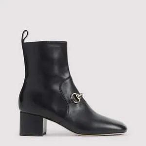 Gucci Horsebit Ankle Bootie In Stretch Leather