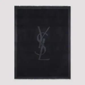 Saint Laurent Silk Scarf - Black