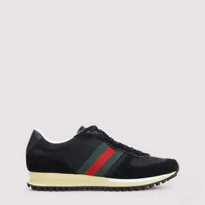 Gucci Gg Canvas Suede-trimmed Sneakers