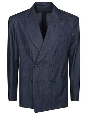 Tagliatore Cotton Double-breasted Jacket - Blu
