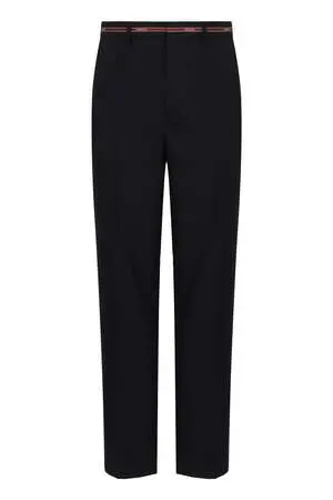 Gucci Selvedge Detail Wool Trousers - Blue