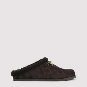 Gucci Gg Suede Mules - Brown