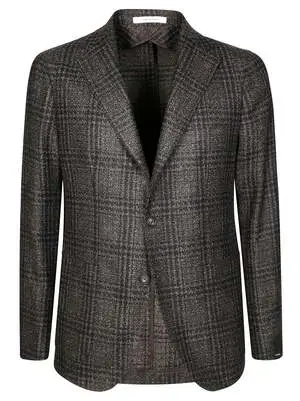 Tagliatore Checked Two-button Jacket - Marrone