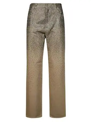 GOLDEN GOOSE Swarovski Crystal Embellished Jeans - Beige