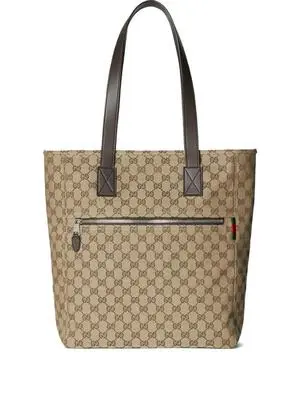 Gucci GUCCI GG Canvas Medium Tote Bag Brown