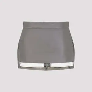 Rick Owens Leather Mini Skirt