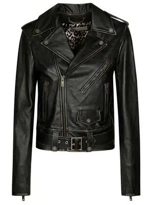 GOLDEN GOOSE Golden Goose Distressed-effect Leather Biker Jacket