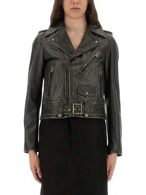 GOLDEN GOOSE Studded Leather Jacket - Black