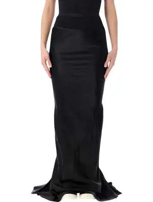 Rick Owens Ruched Maxi Skirt