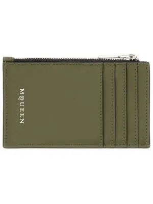 Alexander McQueen Alexander Mcqueen Mini Leather Skin Wallet Brown