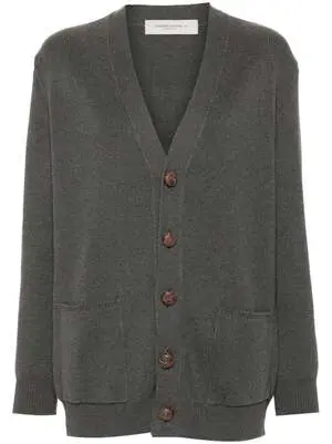 GOLDEN GOOSE Cotton Cardigan With Buttons - Grey