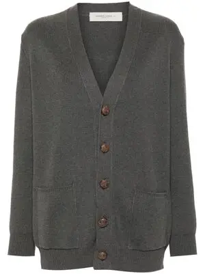 GOLDEN GOOSE Cotton Cardigan With Buttons - Grey