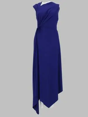 Victoria Beckham Elegant Knotted Mini Dress - Blue