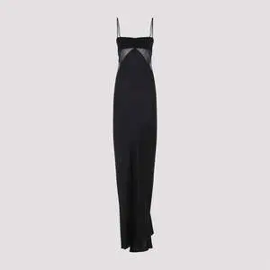 Rick Owens Combo Slip Gown Long Dress - Black
