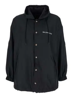 Balenciaga Oversized Logo Nylon Jacket